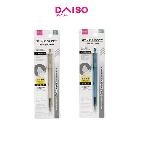 Jual Daiso Safety Cutter -Grayish Beige - Navy - Ceramic - Retractable ...