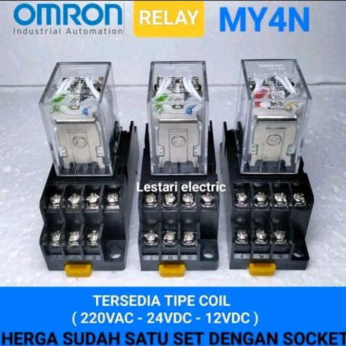 Jual relay plus socket omron original my4n 220v 14pin - Jakarta Barat - shop lestari listrik ...
