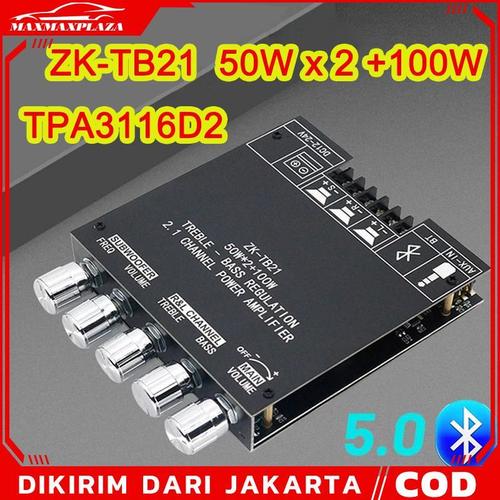 Promo ZK-TB21 TPA3116D2 Bluetooth 5.0 Amplifier Board 50Wx2+100W ...