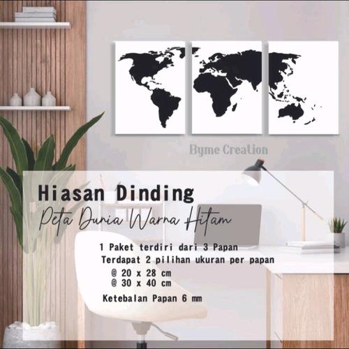 Jual Hiasan Dinding Peta Dunia untuk Ruang Belajar atau Ruang Kerja [1 ...