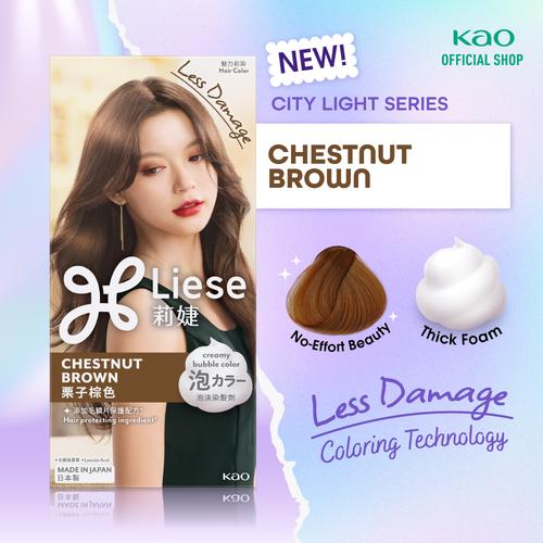 Jual Liese Creamy Bubble Hair Color Cat Pewarna Rambut Chestnut Brown ...