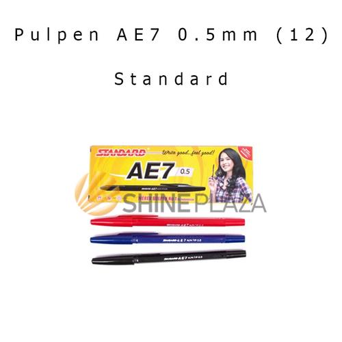 Jual [PACK] Pulpen Standard AE7 0.5mm 1 Pak Isi 12 Bolpen Pena Pen Semi ...