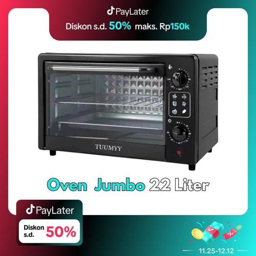 Promo 【COD】Oven Jumbo Pemanas Listrik Kapasitas 22L 2 Tingkat Low Watt ...