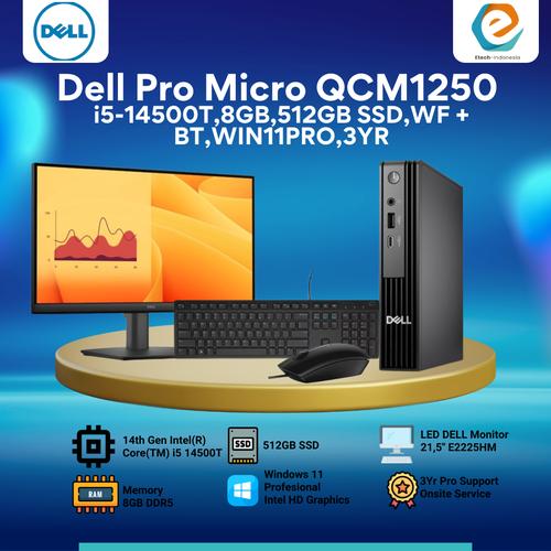 Jual Dell Pro Micro QCM1250 (i5-14500T,8GB,512GB SSD,WF + BT,WIN11PRO ...