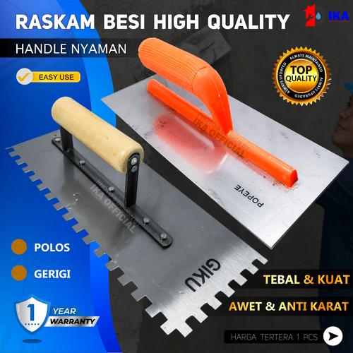 Jual Roskam - Raskam gerigi plastering trowel alat pasang perata ...