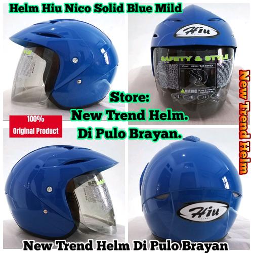 Jual Helm Hiu Nico warna biru.Helm hiu Helm angkatan laut.Helm hiu nico ...