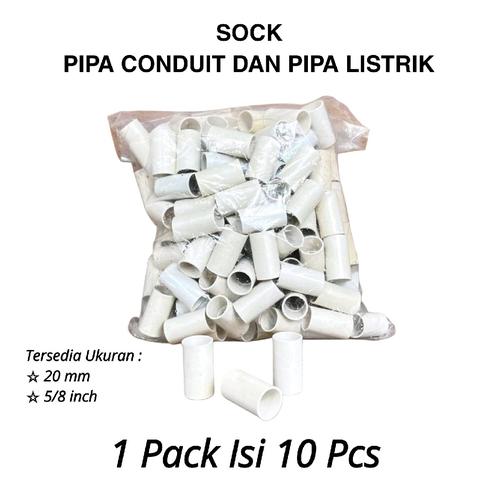 Jual 10 PCS SOCK 20MM DAN 5/8 FITTING SAMBUNGAN PIPA CONDUIT DAN PIPA ...