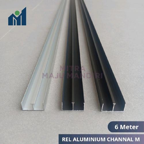 Jual Rel Aluminium M 2 Jalur Pintu Kolong meja Dapur Sliding 6 Meter ...