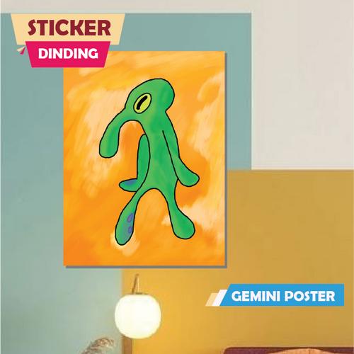 Jual Poster Hiasan Dinding Lukisan Repro Mahakarya Squidward Spongebob ...