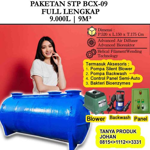 Jual PAKETAN IPAL GEDUNG 9M3 STP BIOTECH 9000L / Tangki IPAL 9M3 BCX-09 ...