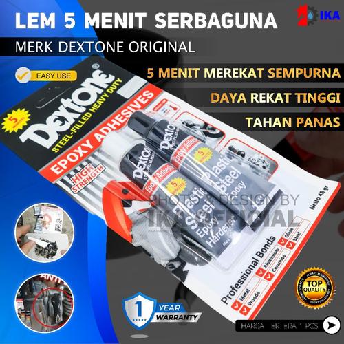 Jual Lem Dextone 5 Minute Asli original 100% Plastic Steel Epoxy / Lem ...