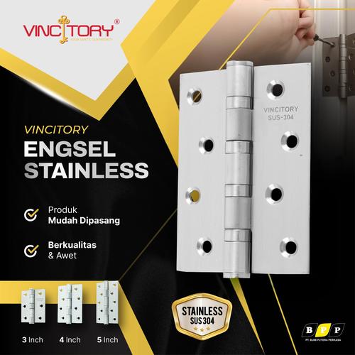 Promo Engsel Stainless SUS304 Pintu & Jendela Tebal 3mm Bearing System ...