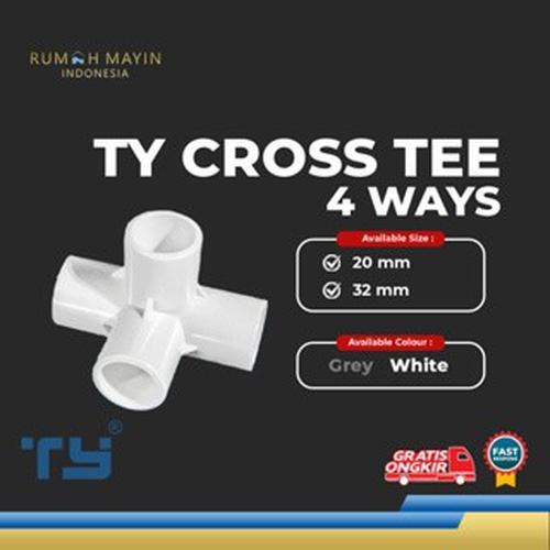Jual TY Cross Tee T Four 4 Way Pipa Pipe U – PVC by 3 Pawns - Kota ...