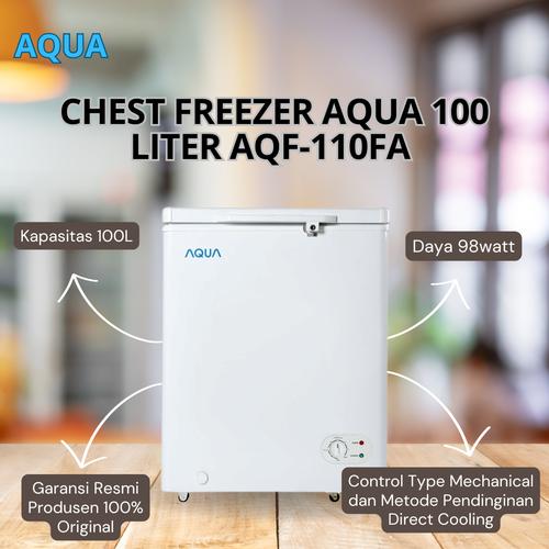 Jual Chest Freezer AQUA 100 Liter AQF-110FA Freezer Box AQUA AQF 110 FA ...