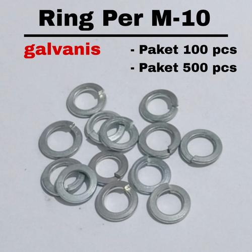 Jual Ring Per M10 Galvanis Zing Plated Diameter 10 mm - Paket 100 pcs ...