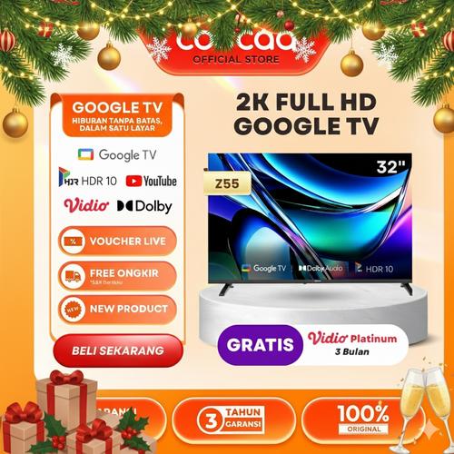 Promo [YEAR END SALE] COOCAA 32 inch Z55 TV 2K Google TV - 2K HDR 10 ...