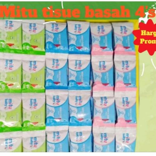 Jual Tisu Basah Mitu Baby sachet isi 24 sachet - Refreshing Lime(hijau ...