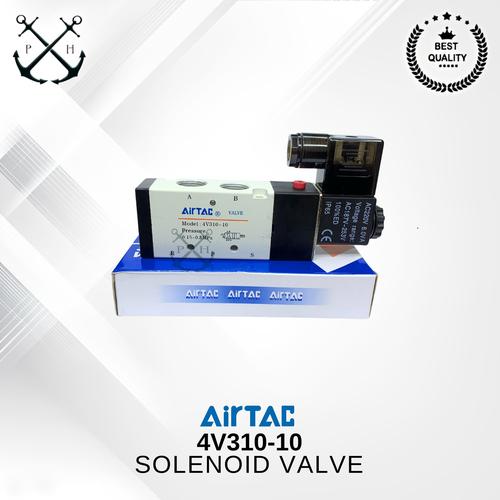 Jual selenoid valve 5/2 way single Airtac 4V310-10 / 4V310 10 - Coil ...