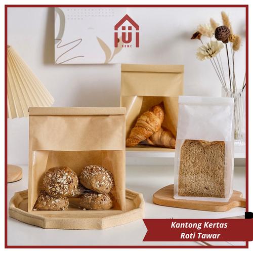 Jual UNISO - KANTONG KERTAS ROTI TAWAR PAPER BAG TOAST BREAD ZIPLOCK ...