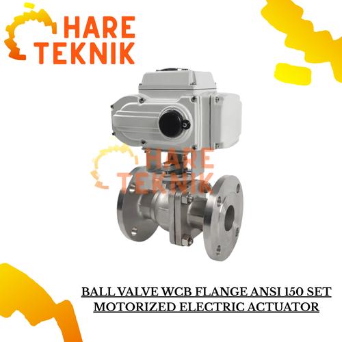 Jual 2" Ball Valve Flange JIS 10K Motorized Electric Actuator ON OF Ball Valve WCB Fange ANSI ...