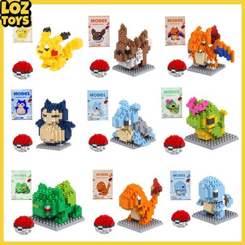 Jual Nano Block Mini Pikachu DIY Balok Susun Pokemon Mainan Bricks ...