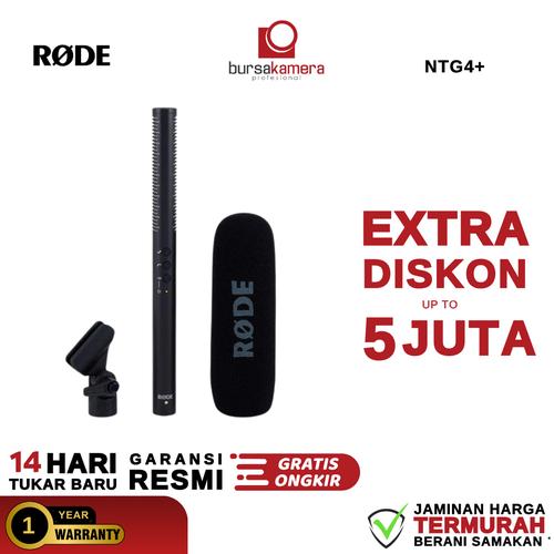 Promo Rode NTG4+ / NTG4 + Shotgun Microphone GARANSI RESMI Cicil 0% 3x ...