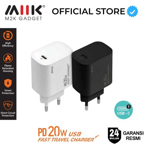 Promo MIIK Kepala Charger Super Fast Charging 3.0 Travel Charger PD 20W ...