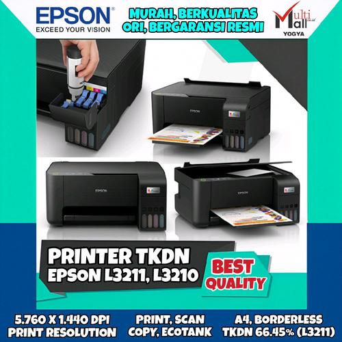 Jual Epson Printer L3210, L3211 Print Scan Copy TKDN All-In-One A4 EcoTank - L3210 (NON TKDN ...