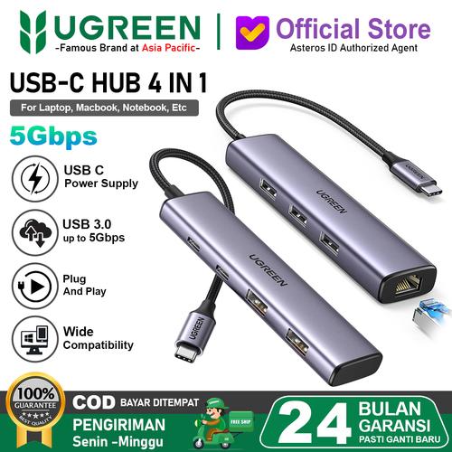 Promo UGREEN USB Hub Type C 4 in 1 USB 3.0 Up to 5Gbps Speed Transfer ...