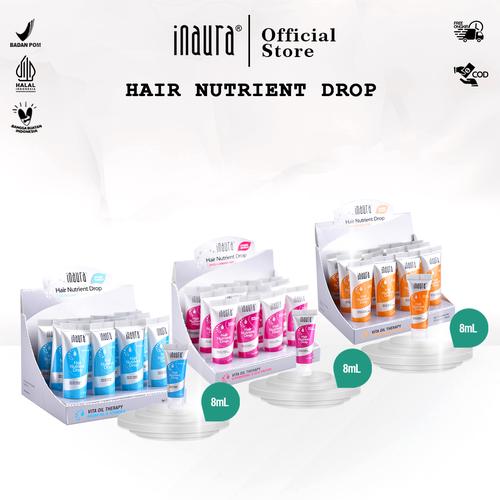 Promo Inaura hair nutrient drop 8 ml series (Pink,Orange,Blue) 1 Kotak ...