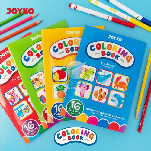 Promo (1 Pcs) Buku Mewarnai Anak Bilingual English & Indonesia JOYKO ...