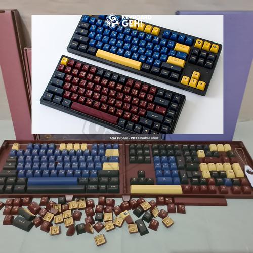 Jual Keycaps Akko Blue and Red Samurai Japan Root- PBT Double Shot ...