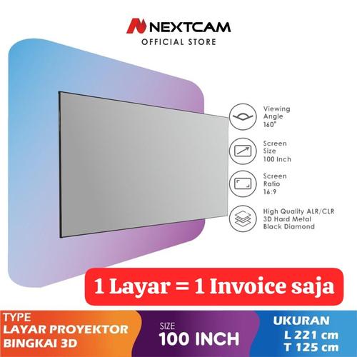 Promo Nextcam Screen Projector 100inchi Frame / Layar Proyektor ...