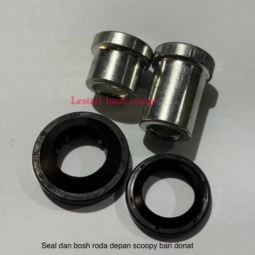 Jual ( 1 set 4 pcs ) paket seal dan boshing roda depan honda scoopy ...