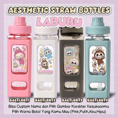 Jual Aesthetic Straw Bottles - Botol Minum Estetik Sedotan - Desain ...