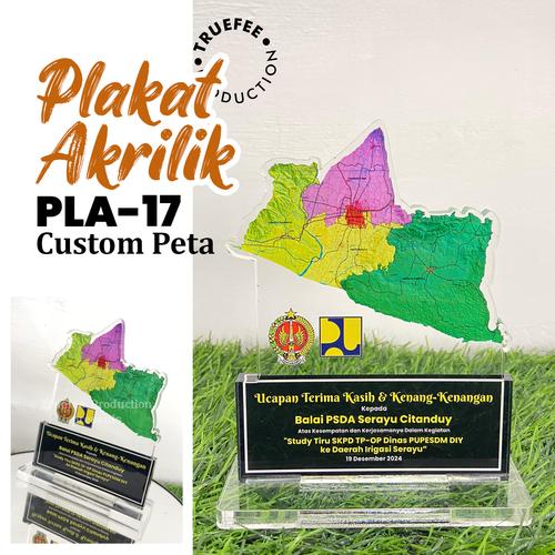 Jual PLAKAT AKRILIK BENING PLA-17 PETA DENAH DIY CUSTOM GAMBAR TULISAN ...