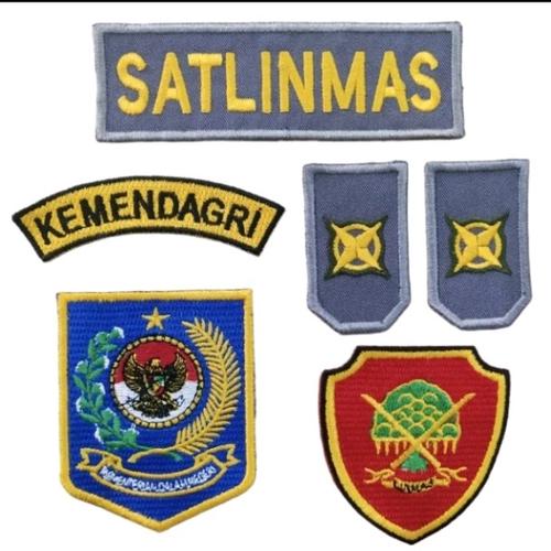 Jual Atribut Logo Bordir Satlinmas Timbul Linmas - abu tua - Kota ...