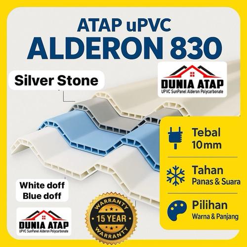 Jual Atap uPVC ALDERON R830 Panjang 4.5 Meter Double Layer 10mm - Putih ...