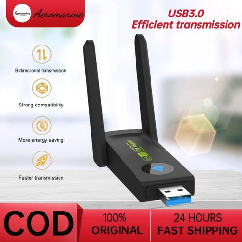 Promo Adaptor USB WiFi Receiver 1800Mbps Dual Band 2.4GHz & 5GHz untuk ...