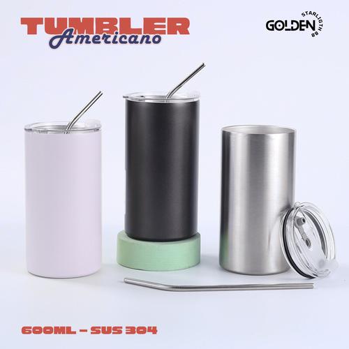 Jual Tumbler Americano Stainless POLOS 600ml TAHAN PANAS DAN DINGIN ...