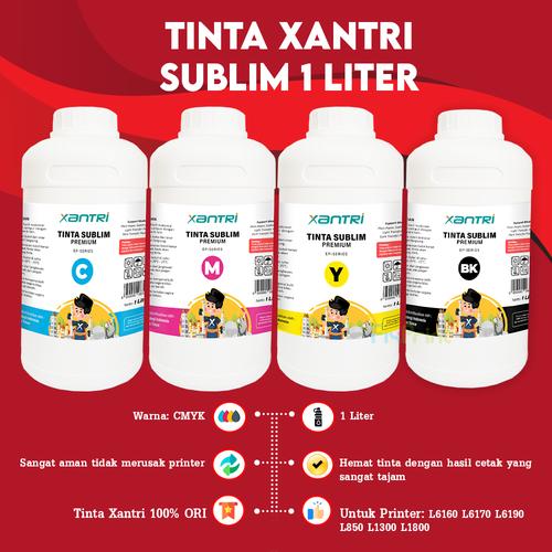 Promo Tinta Xantri Sublim CMYK 1 Liter Tinta Refill Sublim Sublime ...