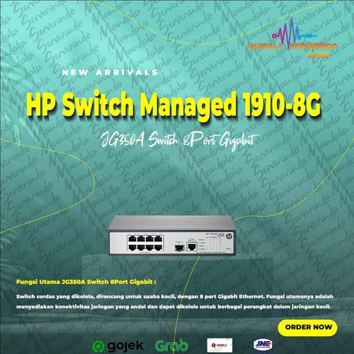Jual HP Switch Managed 1910-8G-PoE+ 180W JG350A Switch 8Port - Kota ...