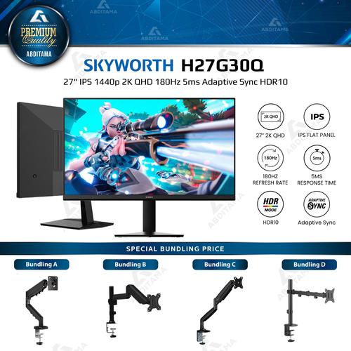 Promo Monitor LED SKYWORTH H27G30Q 27" IPS 1440p 2K QHD 180Hz 5ms HDMI ...