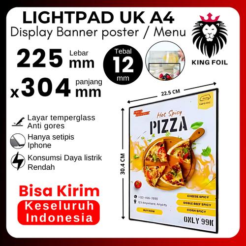 Jual Slim Light box A4 Lightpad display Neon Box Menu Lampu - Bubble ...