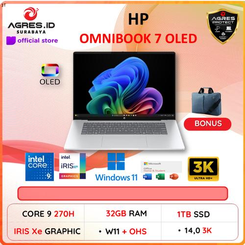Promo HP OMNIBOOK 7 OLED 14 CORE 9 270H 32GB 1TB W11+OHS+M365B 14.0 3K ...