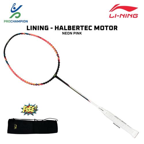 Promo New ! Raket Badminton Lining Halbertec Motor Neon Pink - 5U6 ...