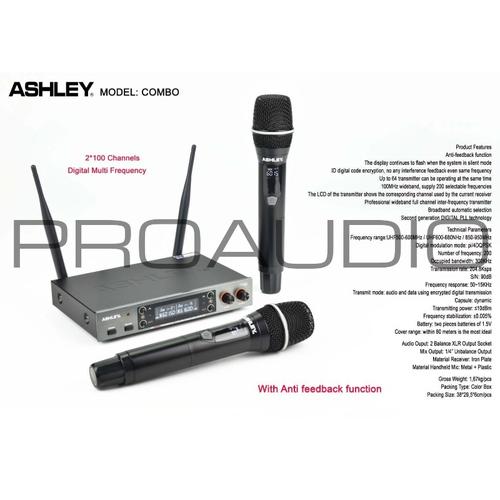 Jual MIC WIRELESS ASHLEY COMBO MICROPHONE WIRELESS ASHLEY COMBO GARANSI ...