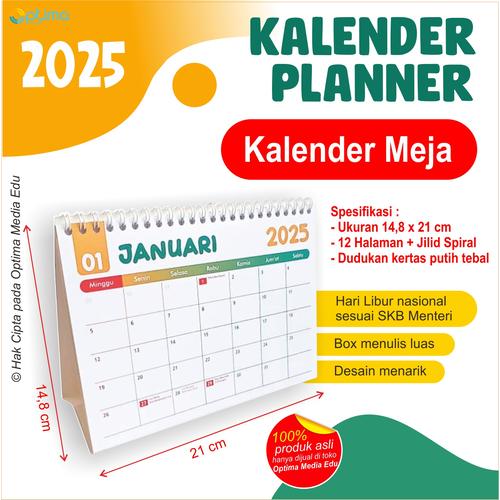Jual Kalender Planner 2025 Model Kalender Meja / Kalender Duduk ...