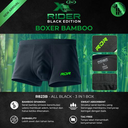 Promo Rider Xtracool Black Edition Boxer Bamboo - Boxer Pria Bamboo ...