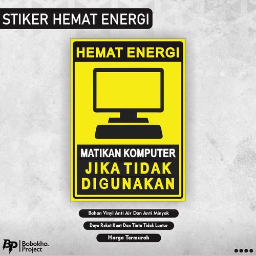 Jual Sticker Matikan komputer / sticker matikan listrik hemat energi ...